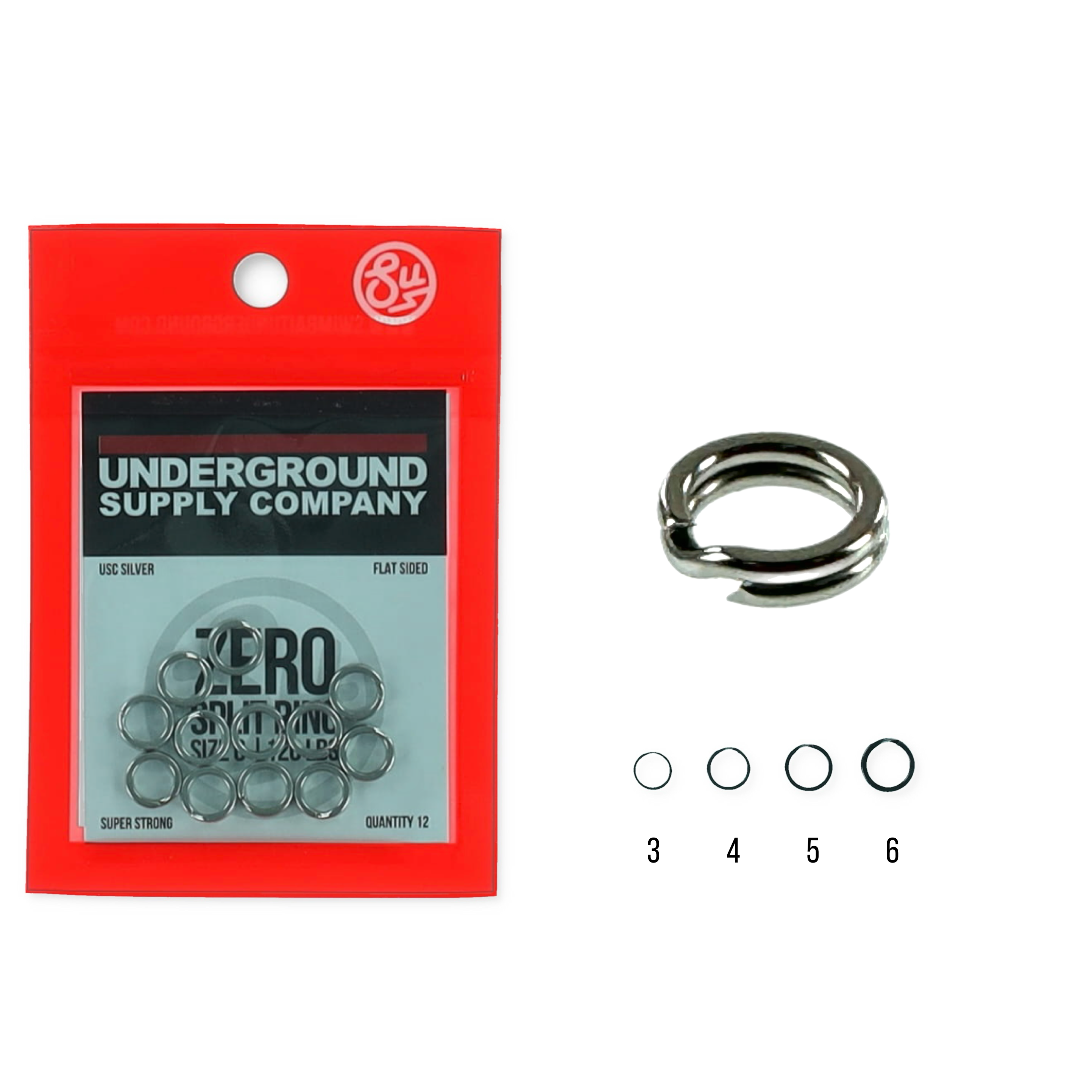 Underground Supply Co. Zero Rings Silver - #6 – Swimbait Underground